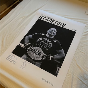 GSP UFC Poster Georges St-pierre Digital Poster MMA Wall Art - Etsy