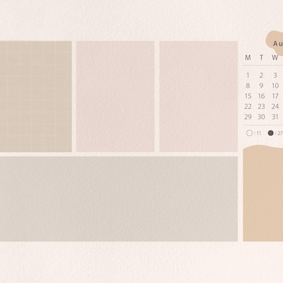 Neutral Blue Desktop Wallpaper Organizer Student Setdesktop ...