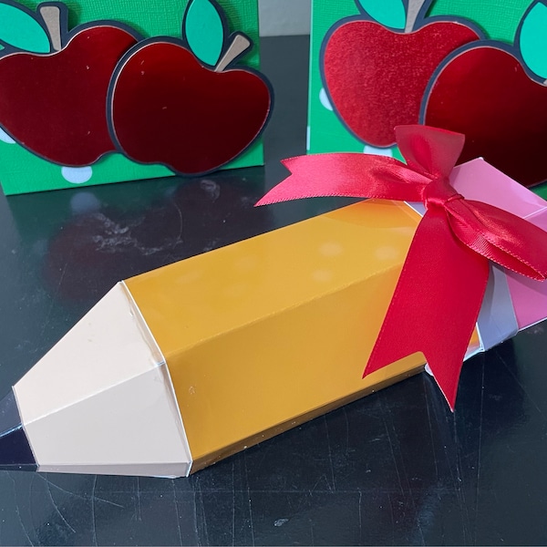 Pencil Shape Box Blank Template With Lid, Back to School, Pencil ...