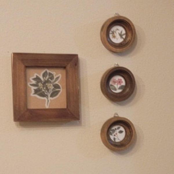 2x2 Inches Frame Small Picture Frame Mini Сircular Frame, Round Wall ...