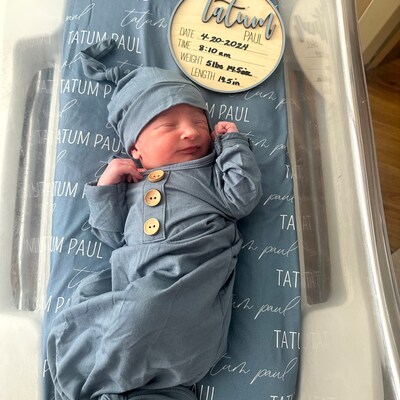 Baby Announcement Sign, Hospital Footprint Sign, Baby Footprint Name ...