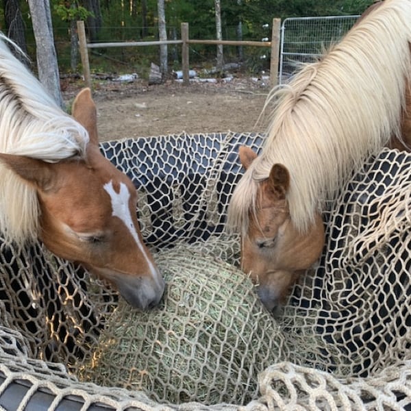 Slow Feed Hay Net for Over Your Hay Basket, Easy Fill. Soft Woven ...