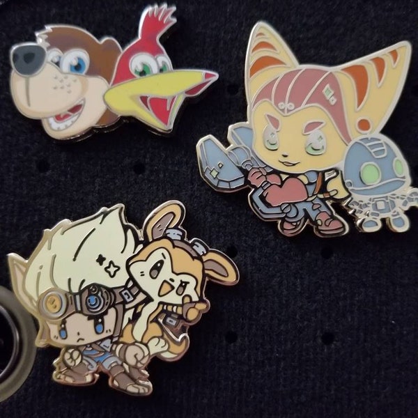 Nostalgic Video Game Characters Pins | Sypro, Ratchclank, Slycoop ...