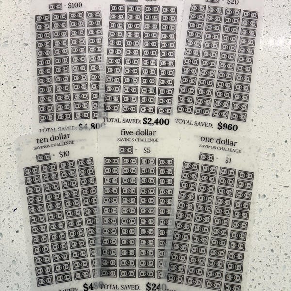 A6 1K, 2K, 3K, 4K, 5K, 6K, 10K 12 Months Savings Challenge Envelopes - Etsy