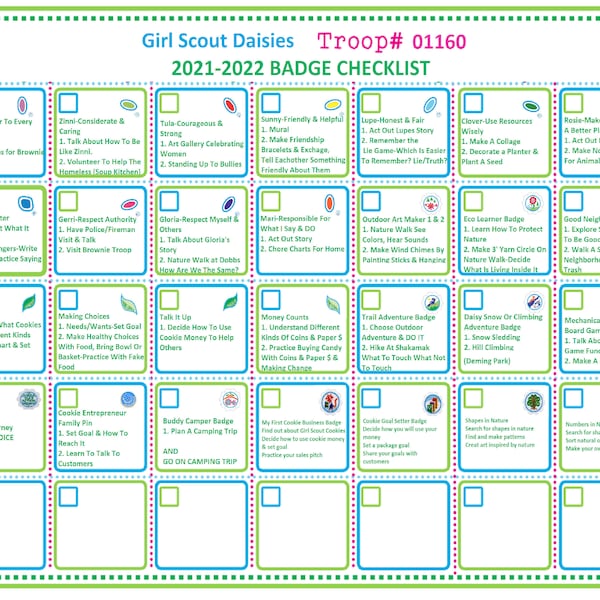Troop Birthday Calendar Girl Scouts Fillable Customize Edit Printable ...