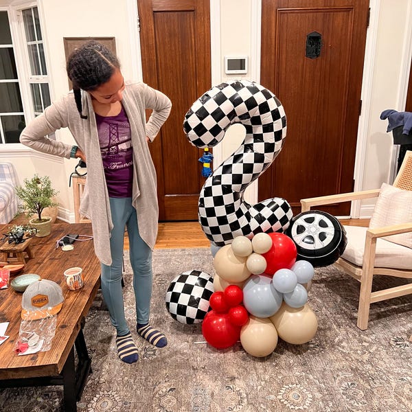 TWO Fast Balloon Tower L TWO Fast Balloons L Race Car Balloons L Race ...