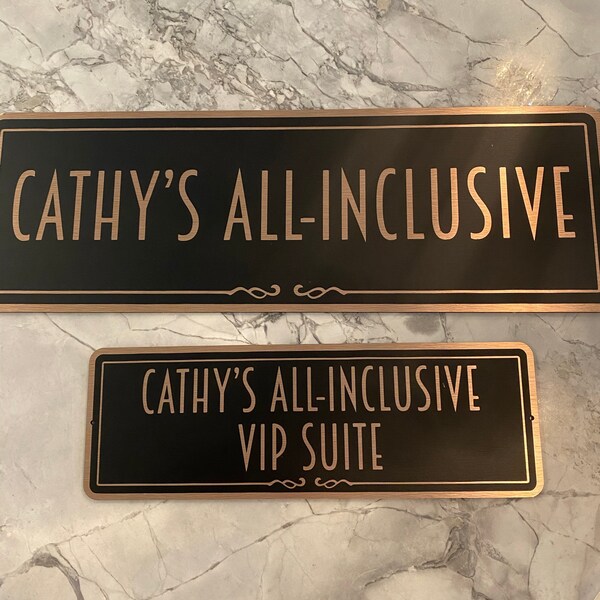 BRONZE Custom Text Sign | Custom Text Plaque | Personalised Sign ...