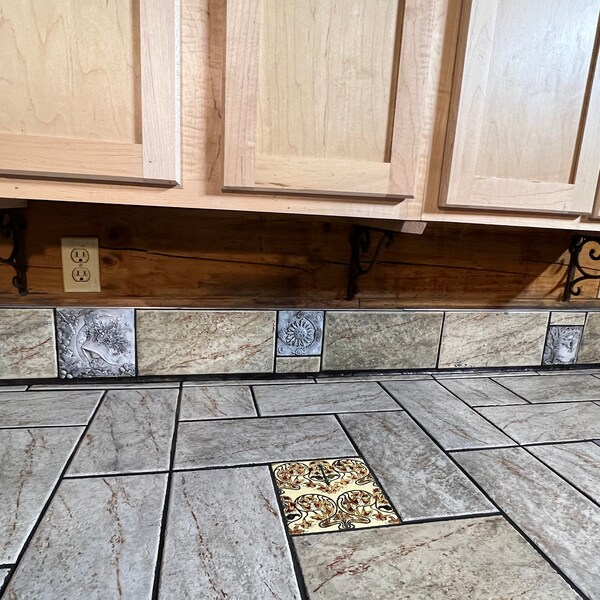 Dragon Eye Tile, Blue Eye 4.25x 4.25 Tile, Concrete Tile, Relief ...