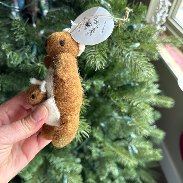 Handmade Felt "surfer Dog Tod" Ornament-handmade Ornaments-fair Trade ...