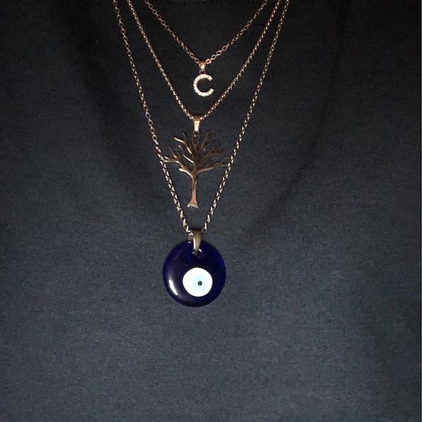 X's Tree Tattoo Stainless Steel Necklace, XXX Chain, American Hip Hop ...