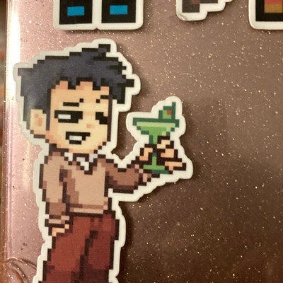 Wallace Wells Premium Sticker Scott Pilgrim Pixel Art Sticker - Etsy