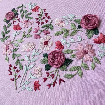 Spring Meadows Embroidery PDF Pattern, Digital Download, Flower Art ...