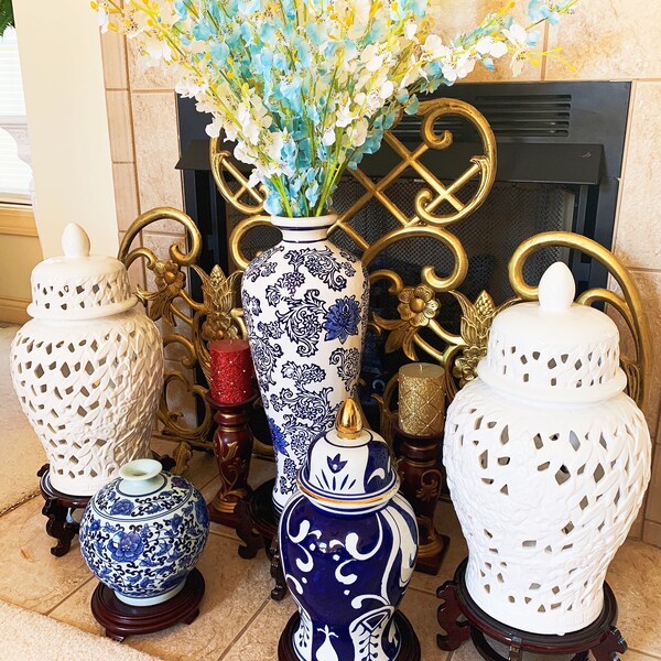 Dark Red Mahogany Porcelain Vase Stand - Etsy