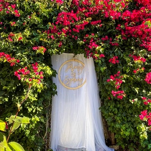 White Tulle Wedding Backdropparty Decor Backgroundnewborn - Etsy