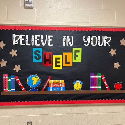 BELIEVE IN YOUR Shelf Bulletin Board Kit Classroom Letters Decoration ...