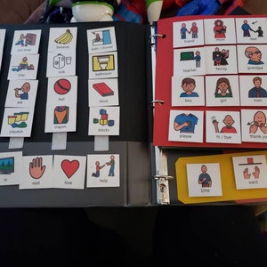 1 Communication Book 240 Picture Cards With ASL Boardmaker Non Verbal ...