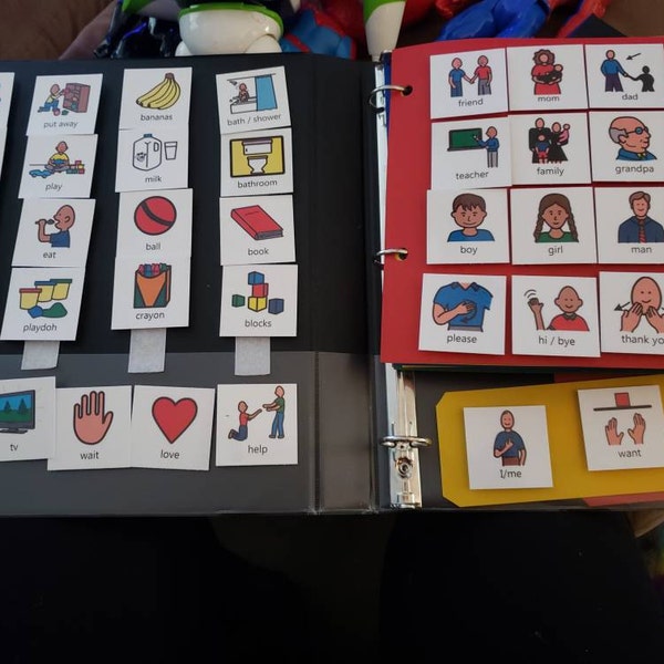 My Communicaid 1 Communication Book 215 Cards Bilingual English Spanish ...