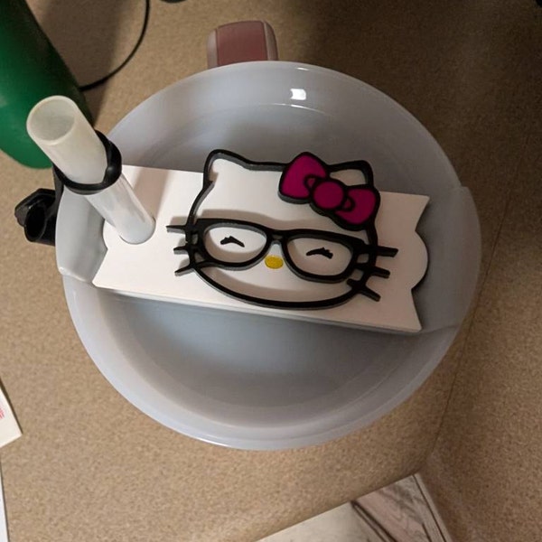 Stanley Tumbler Topper | Cup Tag | Kitty | Hello | Tumbler Topper | 30 ...