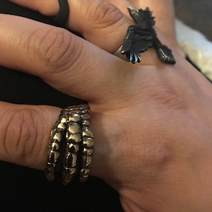Crow Claw Ring Bronze Bird Claw Ring Raven Claw Ring - Etsy