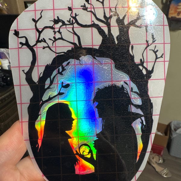 Vinyl Decal Alice in Wonderland, Holographic Layered Sticker, Magical ...