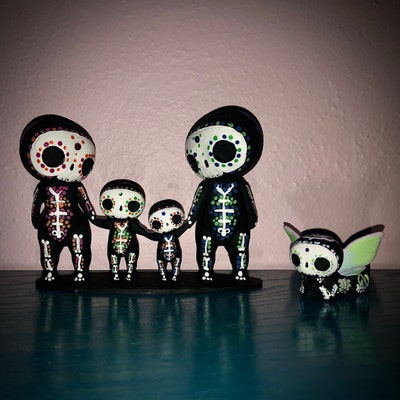 Skeleton Pixie Sculptures Figurine Hand Painted 3D Printed - Etsy