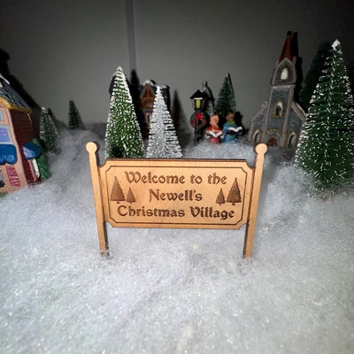 Custom Christmas Village Welcome Sign, Welcome to Our Village Sign ...