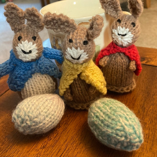 PDF KNITTING PATTERN Rabbit Creme Egg Cover, Easter Bunny Knitting ...