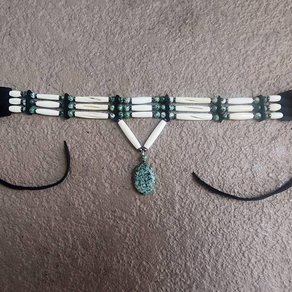 Native American Choker W/ Hematite 4 Std William Lattie Cherokee Comes ...