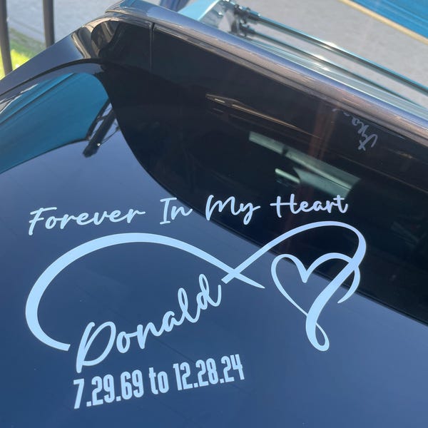 In Memory Car Decal, Memorial Window Decal, in Loving Memory Car ...