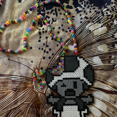 Pink Glitter Scene Skull Kandi Cuff - Etsy