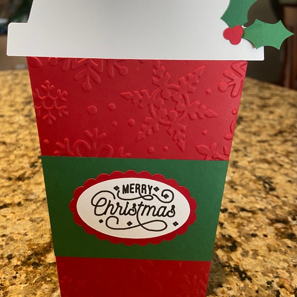 Merry Christmas Gift Card Holder, Coffee Gift Card Holder, Christmas ...