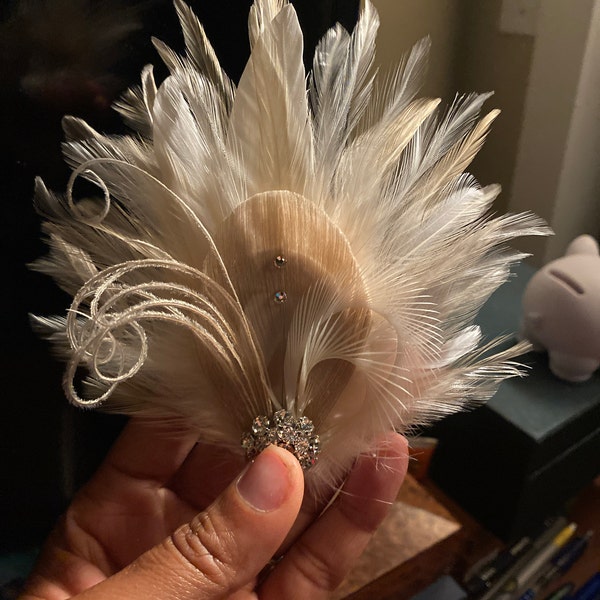 Mallard Duck Wrist Corsage Navy Feather Prom Wristlet Bride Wedding ...