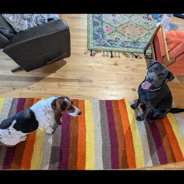 Hand Woven Door Mat for Entryway, Indoor Ourdoor Colorful Rug ...