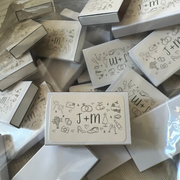 Custom Match Boxes, Wedding Matches, Bridal Shower Favors, Party Favor ...