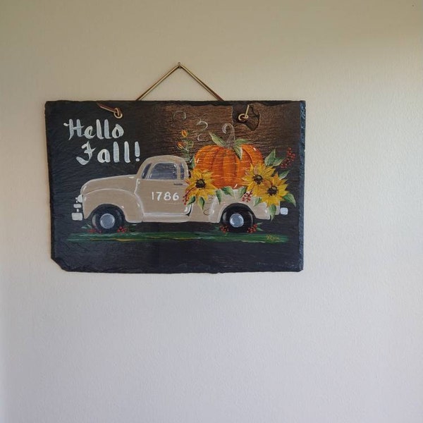 Fall Welcome Slate 14 High X 8 Wide - Etsy