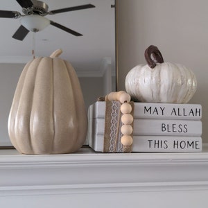 Large Islamic Wooden Book Stack Decor Start With Bismillah - Etsy