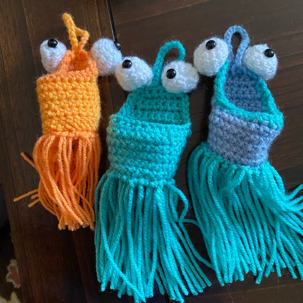CROCHET PATTERN - Mini Yip Yip | Car Mirror Hanger | Hanging Planter | Martian Alien Basket - Etsy