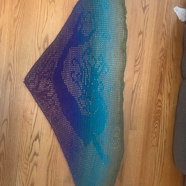 Filet 'tree of Life' Crochet Chart Pattern for Shawl/wrap/wall Hanging ...