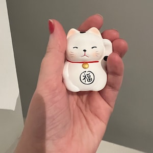 Ceramic Lucky Cat Set Lucky Cats for Luck Happiness Wealth - Etsy