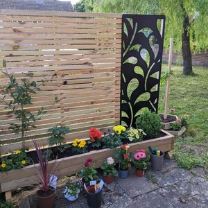 Corten Garden Screen in Botanical Design Rustic Decorative - Etsy