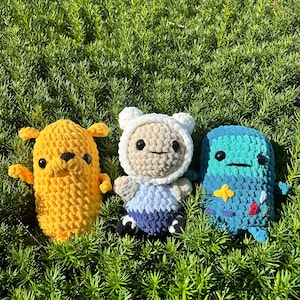 3-in-1 Adventure Time Crochet Pattern Bundle Finn Jake BMO Amigurumi ...