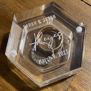 Personalized Wedding Ring Box Custom Acrylic Ring Box - Etsy