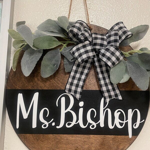 Personalized Teacher Custom Farmhouse Classroom Sign. Custom Teacher ...