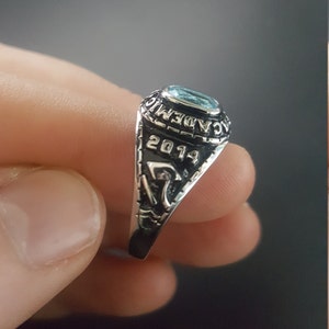 Customized Sterling Silver Womens High School Class Ring | Etsy