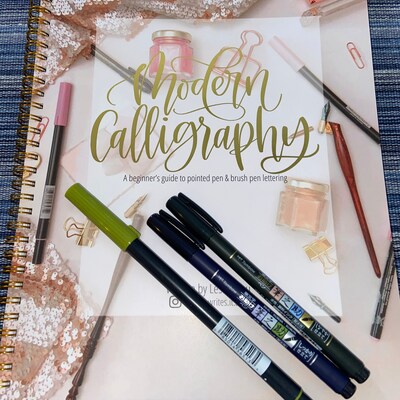Modern Calligraphy KIT: Includes 1 Book and 2 Pens plus Bonus - Etsy