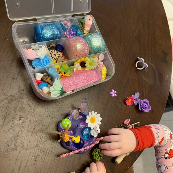 Fairy Garden Play Dough Kit,sensory Kit, Play Dough Kit, Playdoh ...