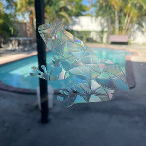 Lotus Flower Window Gems Static Window Clings Alert Birds | Etsy