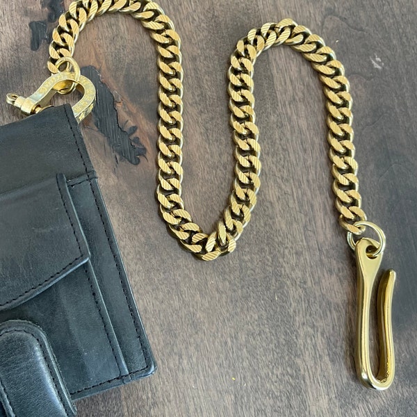 Solid Brass Key Chain Key Ring Brass Chains Wallet Chain Purse With ...