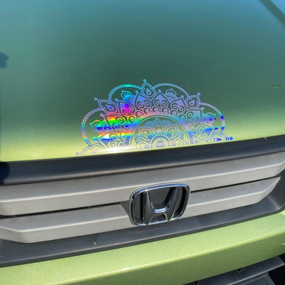 Mandala Car Decal Holographic Mandala Sticker Half Mandala Mandala ...