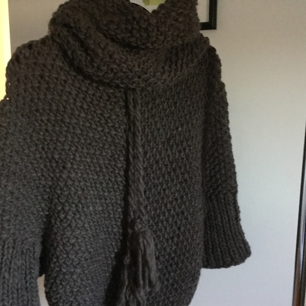 Hand Knit Sweater Pattern, Heart Cable Pullover Knitting Pattern, Women ...